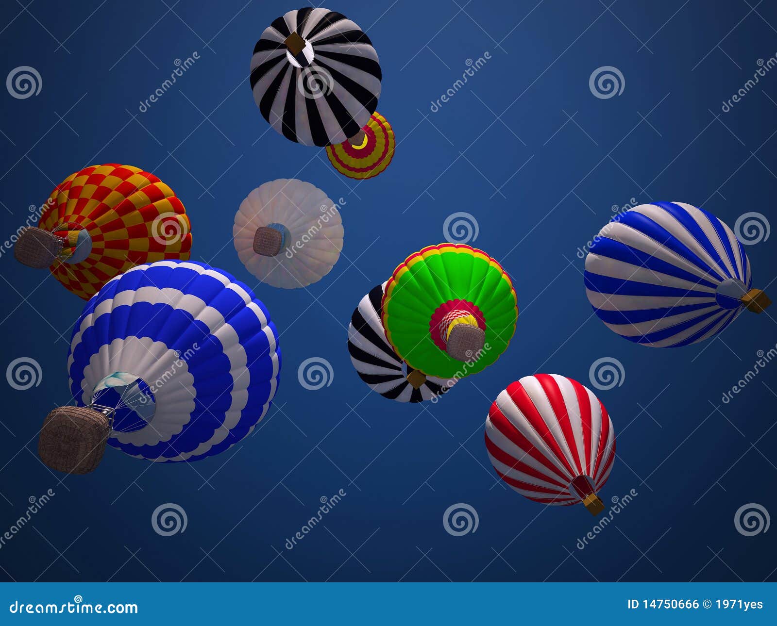 Balloons at sunset stock illustration. Illustration of bright - 14750666