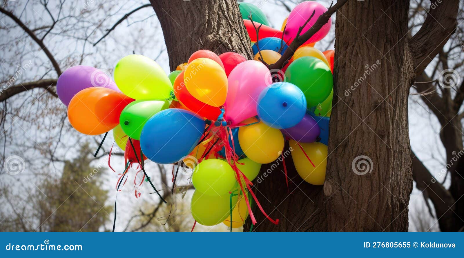 Balloons Tangled in a Tree, Illustrating the Pervasiveness of Pollution ...