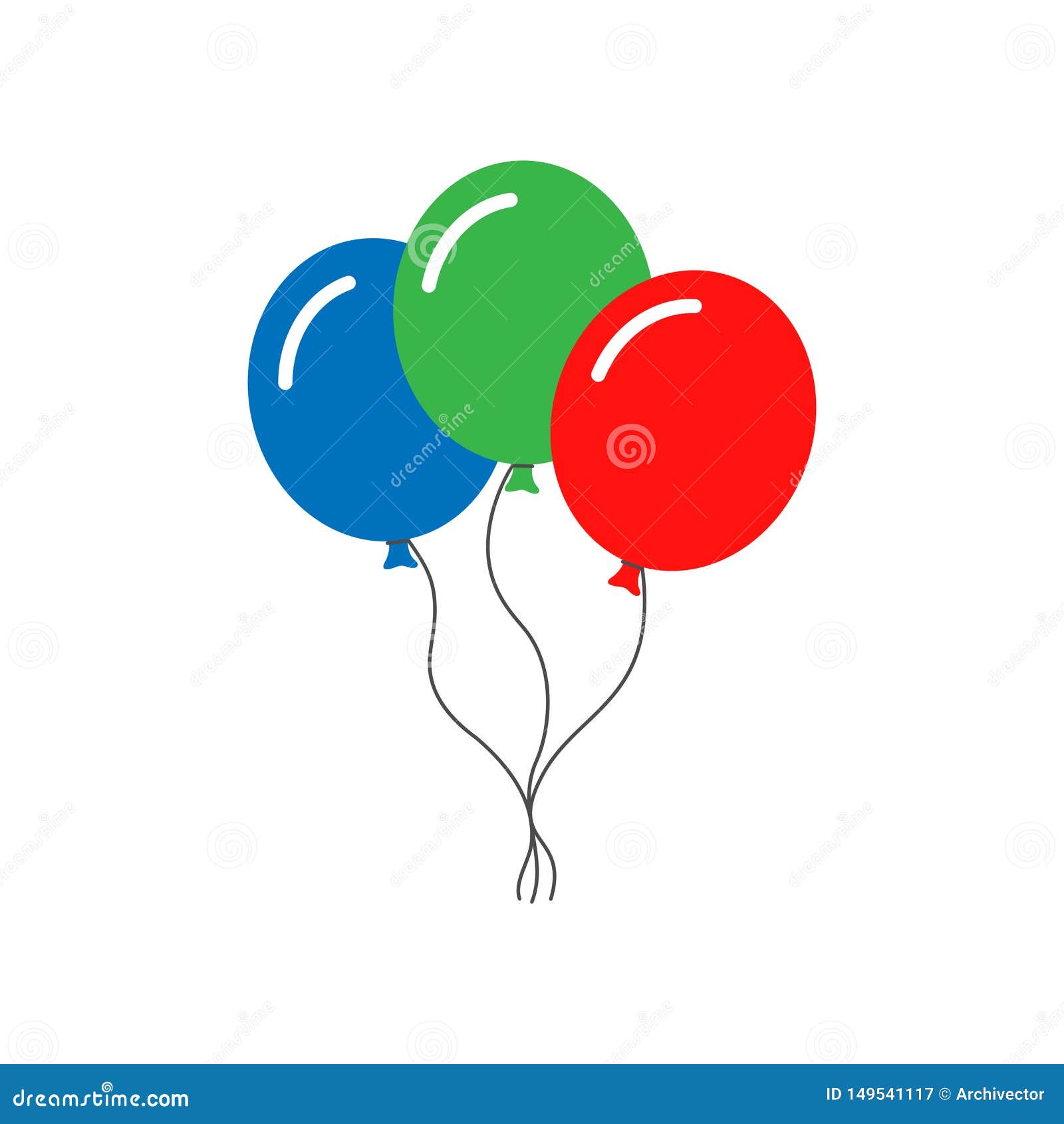 Balloons colored signs set stock vector. Illustration of collection ...