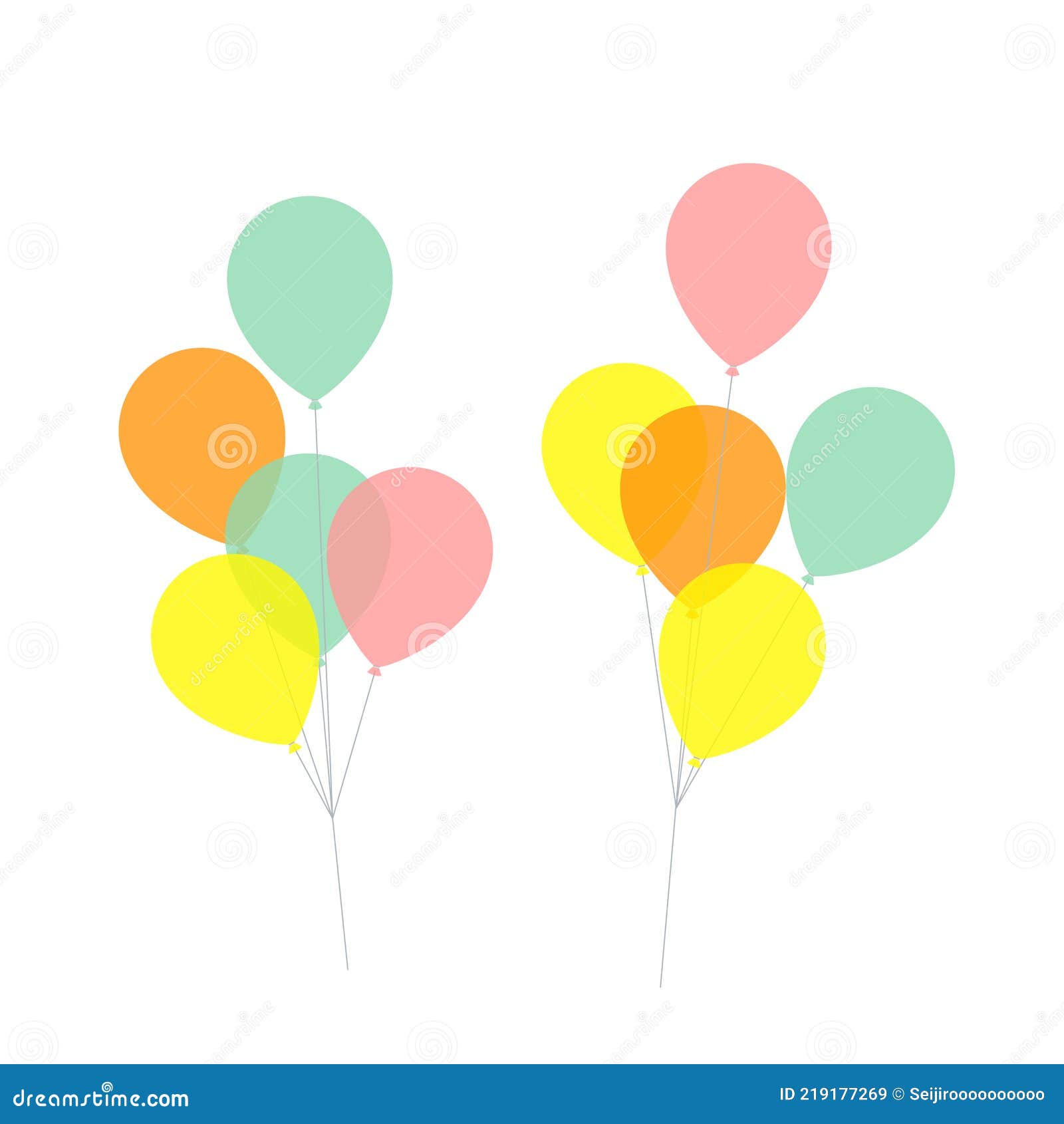 Balloons stock vector. Illustration of balloons, simple - 219177269