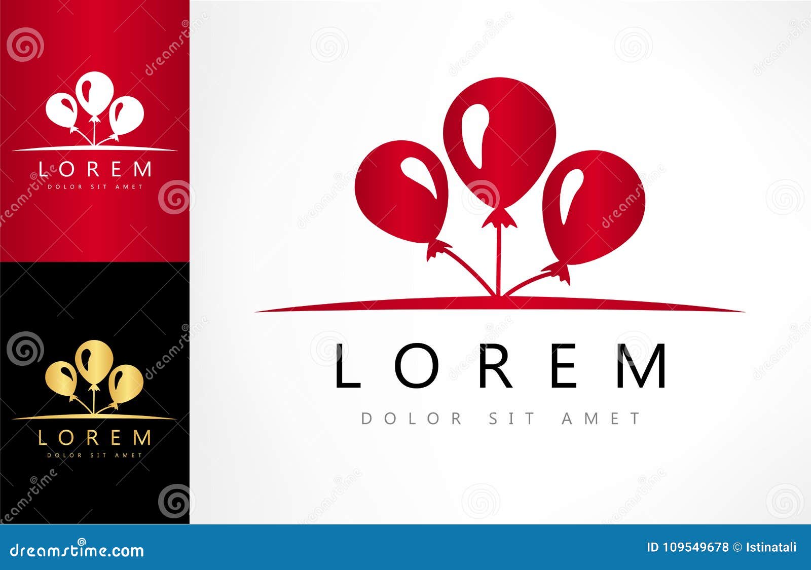 Balloons vector logo stock vector. Illustration of brand - 109549678