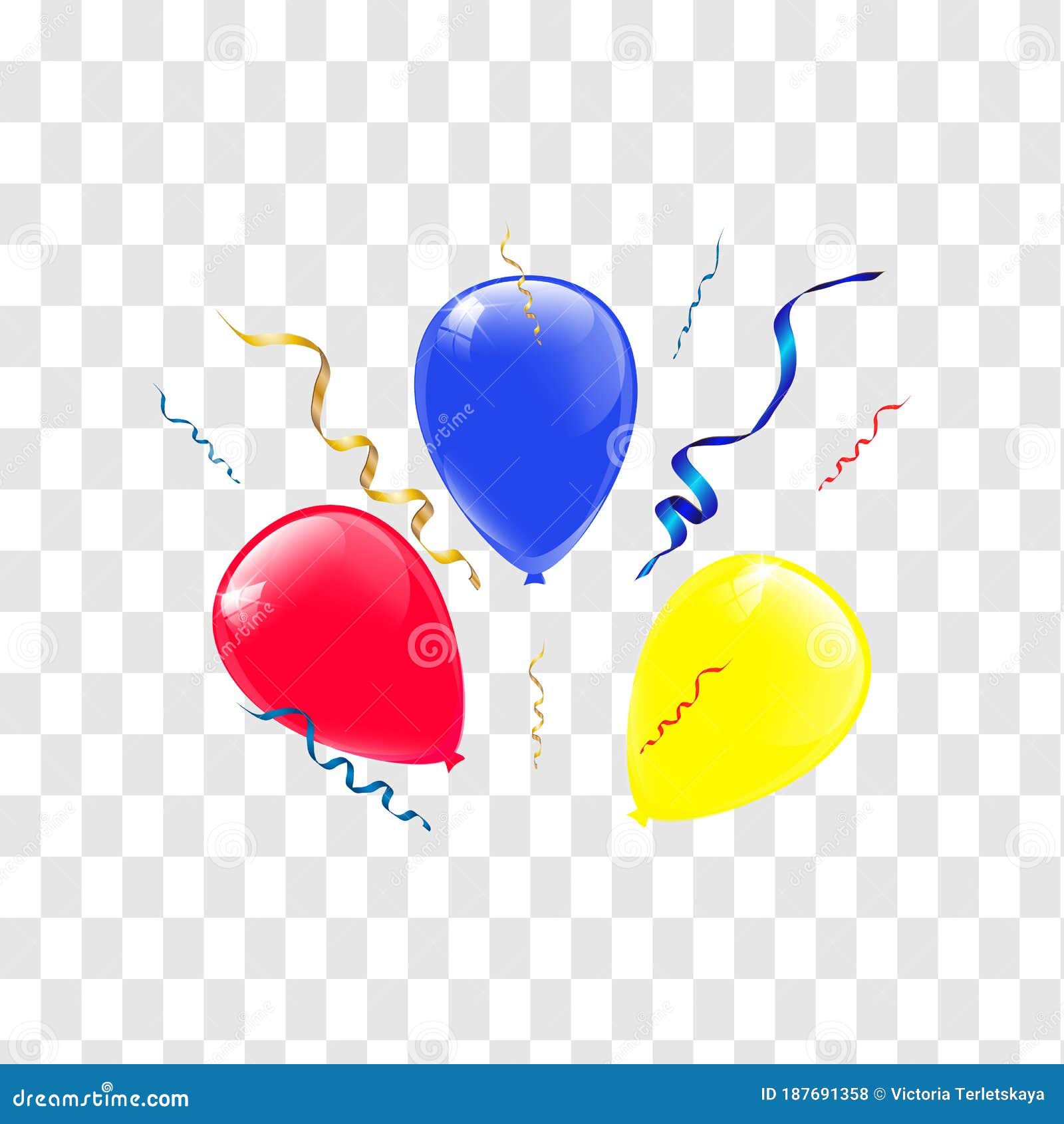 Balloons on White Background . Happy Birthday Concept Stock ...