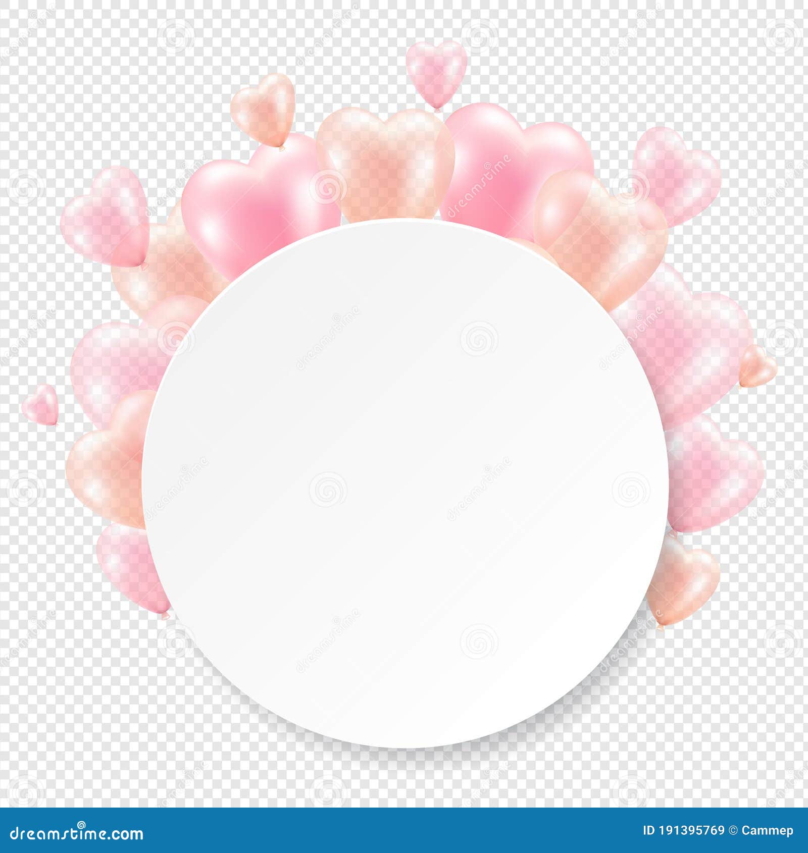 Balloons with White Banner Isolated Transparent Background Stock Vector ...