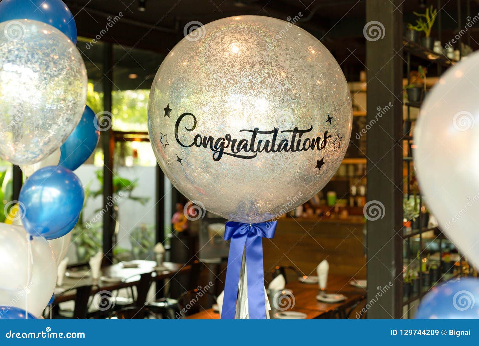 Balloons With Word Congratulation On Ballon Decoration In The ...