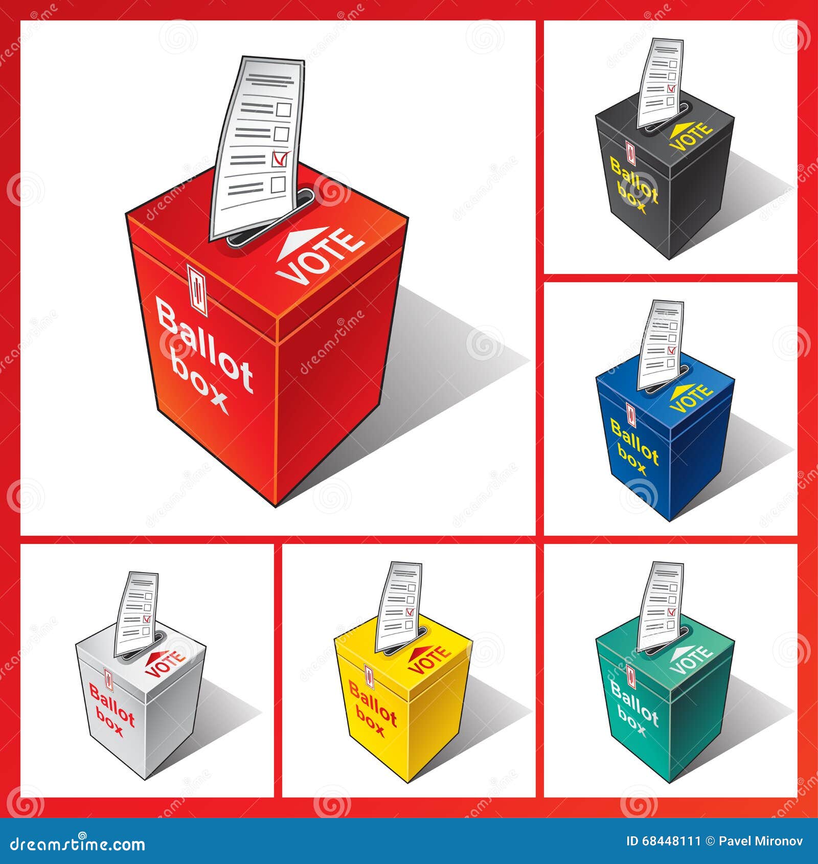 Ballot box. Ballot stock vector. Illustration of decision - 68448111