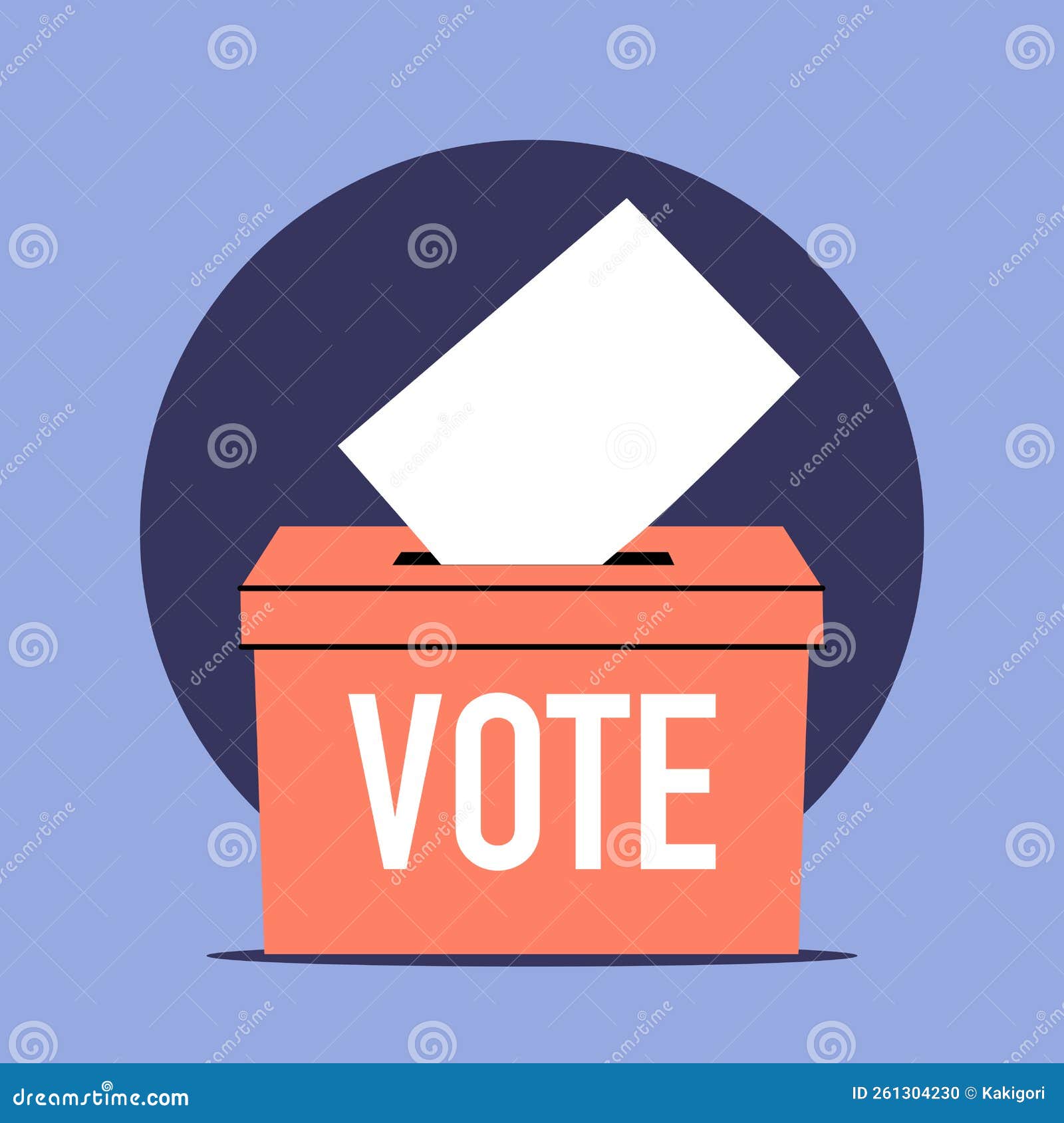Ballot Box Carton Flat Style Stock Vector - Illustration of design ...