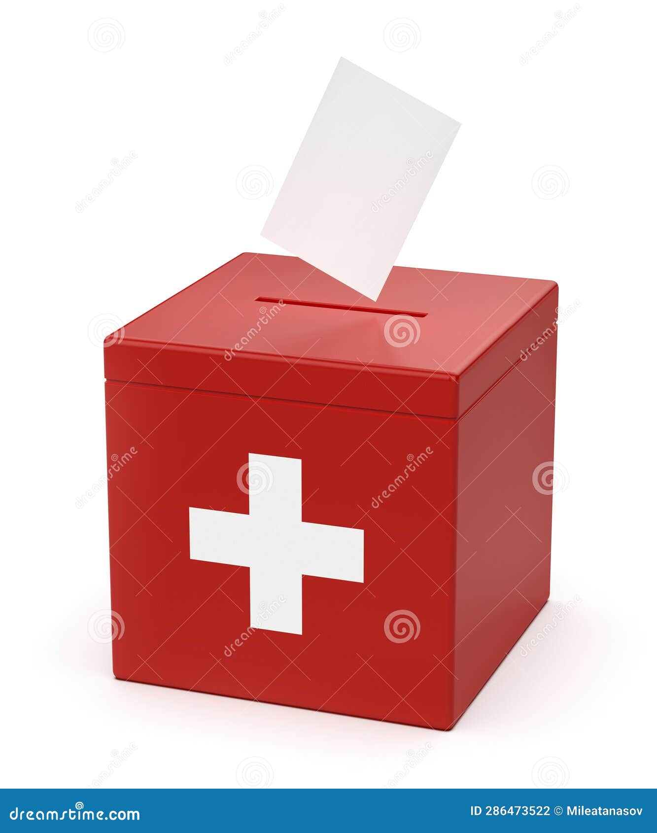 Ballot Box Of Switzerland Cartoon Vector | CartoonDealer.com #134667621