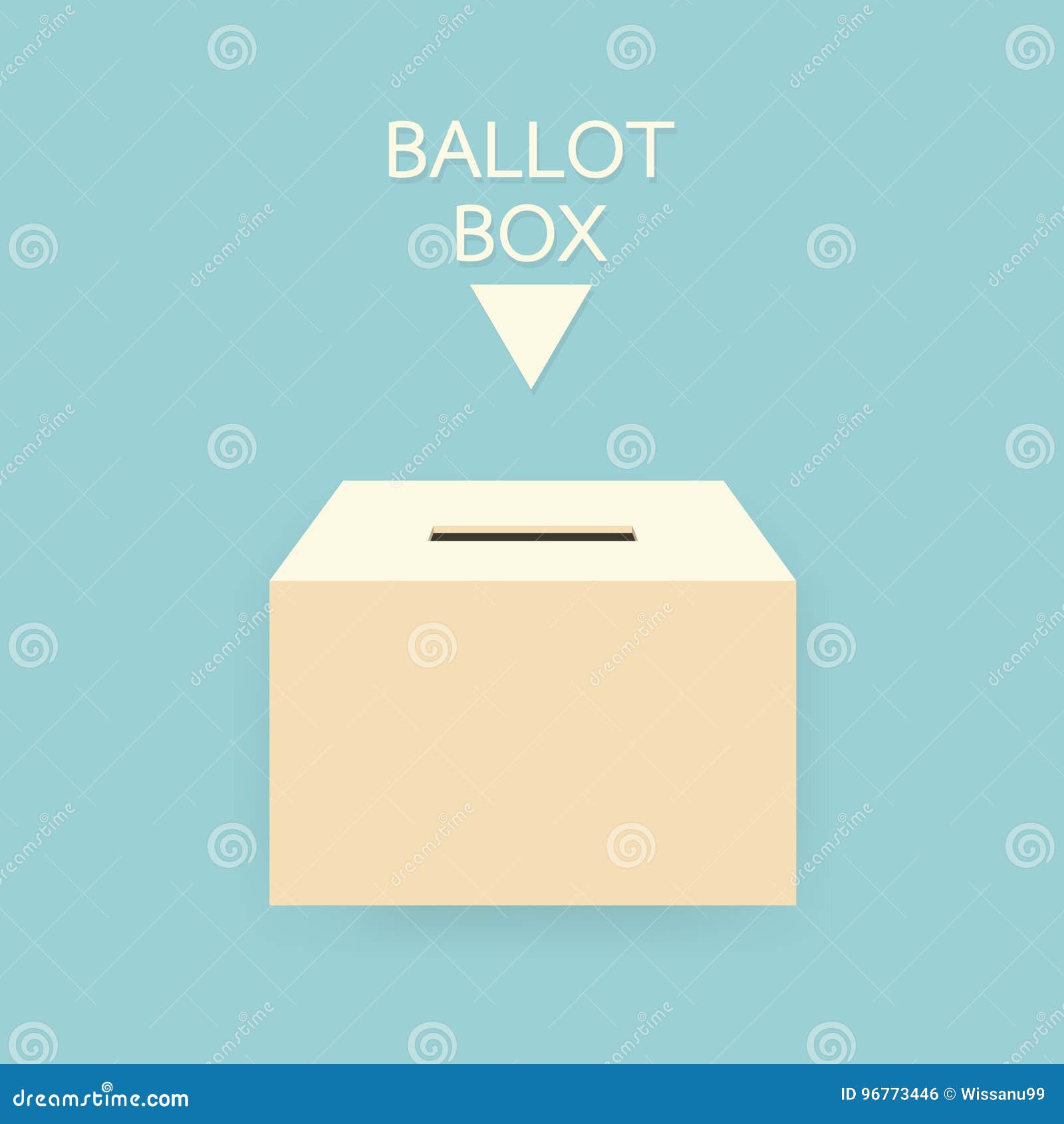 Ballot box stock vector. Illustration of polling, elect - 96773446