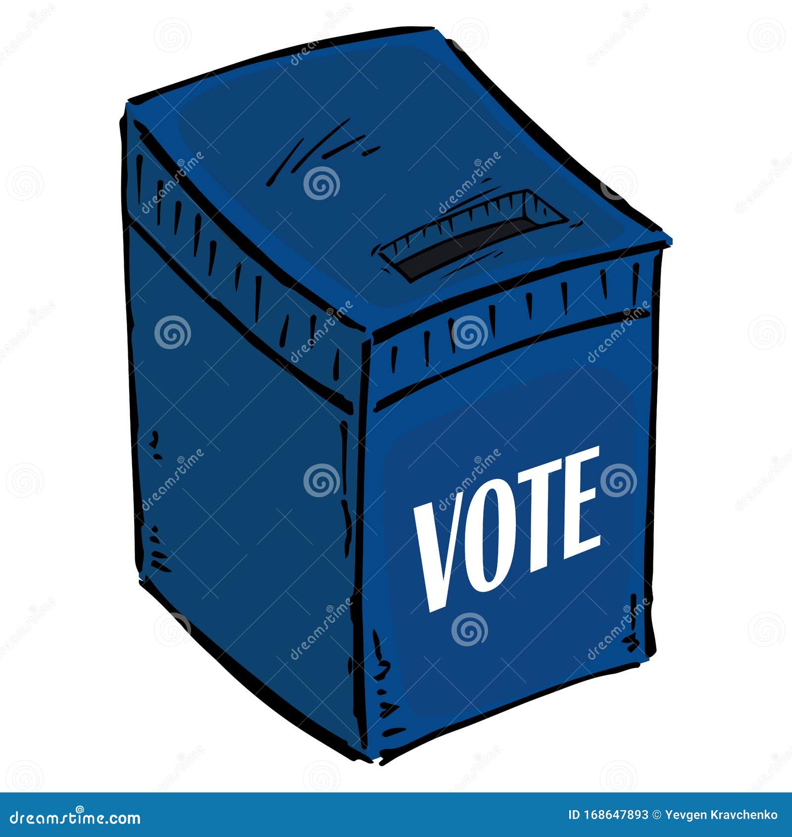 Ballot Box Icon. Hand Drawn Voting Box Stock Illustration ...
