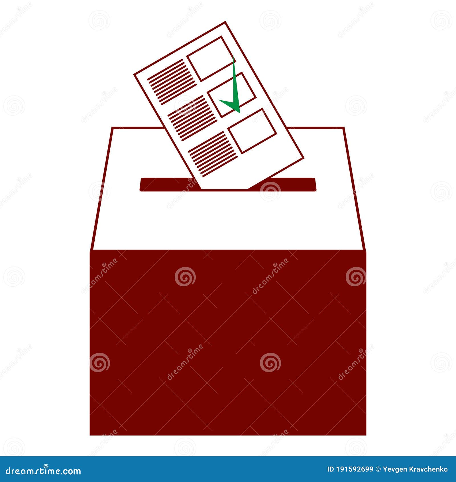 Ballot Box Icon. Vector of a Ballot Box for Election. Box for Votes on ...