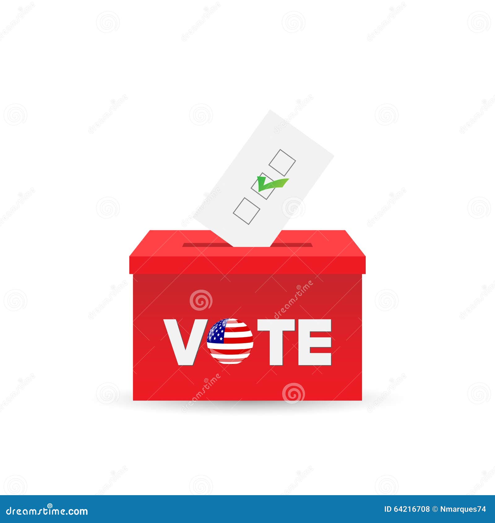 Ballot Box Illustration stock vector. Illustration of icon - 64216708