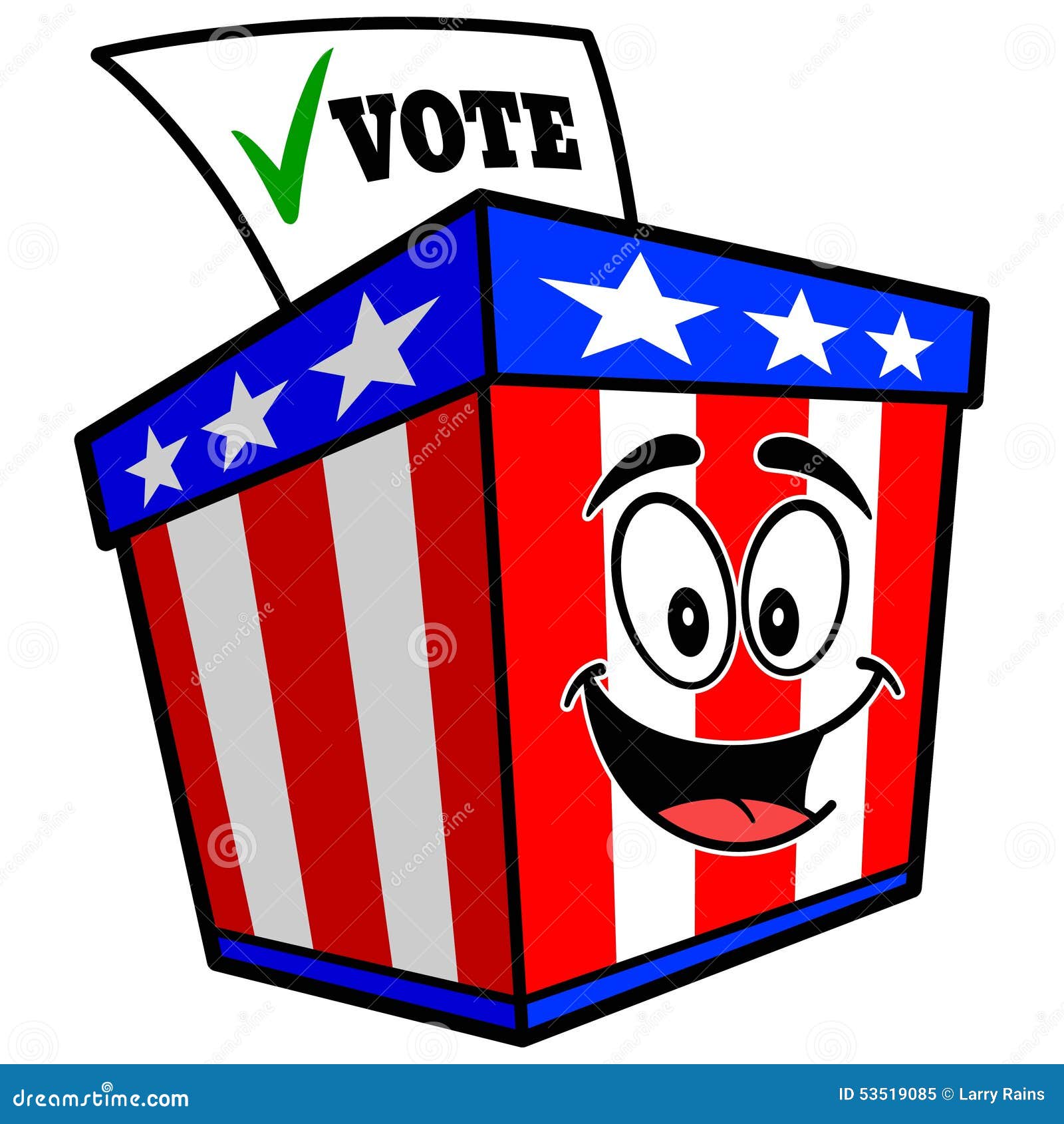 Ballot Box Mascot stock vector. Illustration of secrecy - 53519085