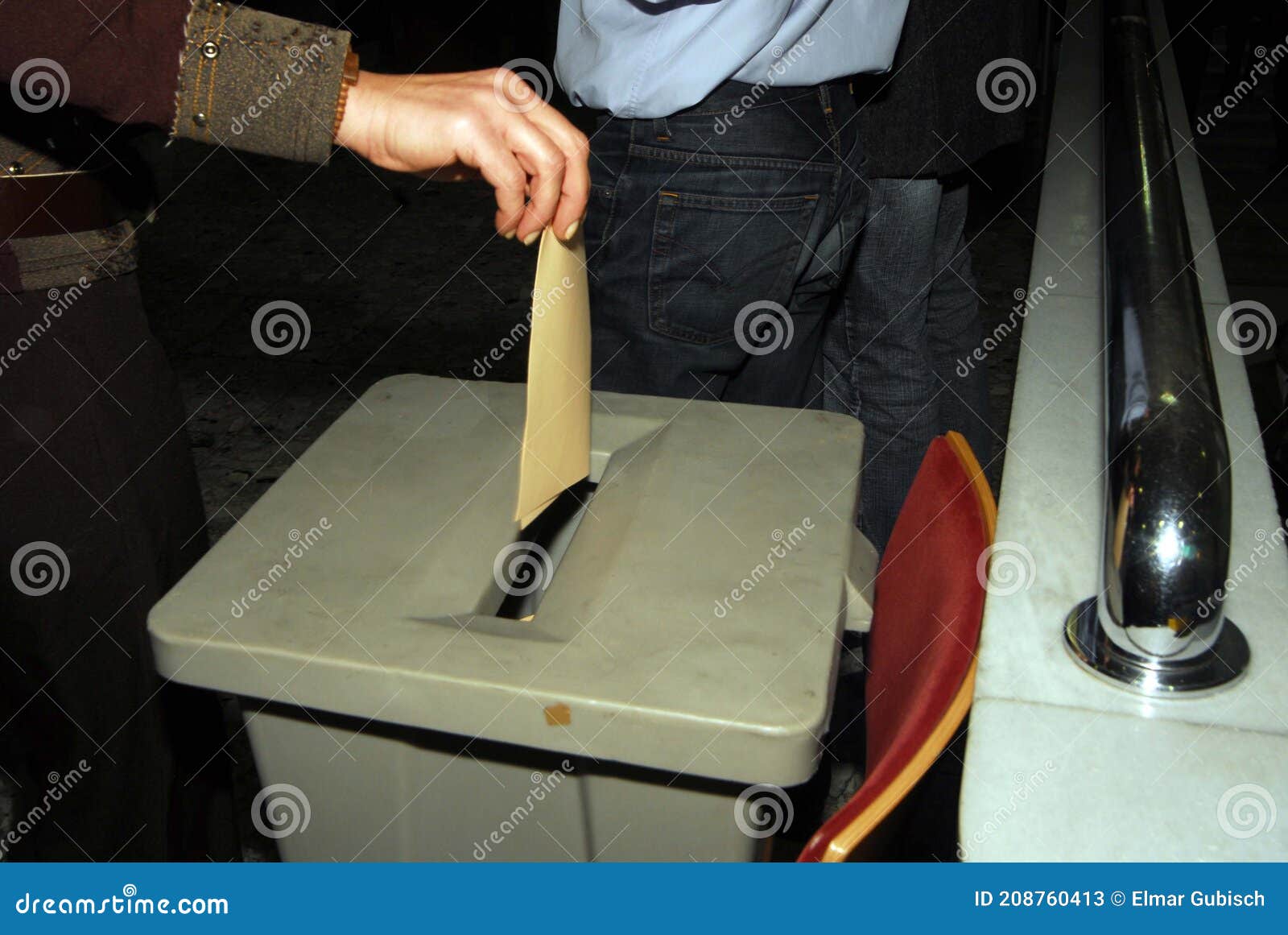Ballot Box in a Polling Station Stock Image - Image of eligible ...