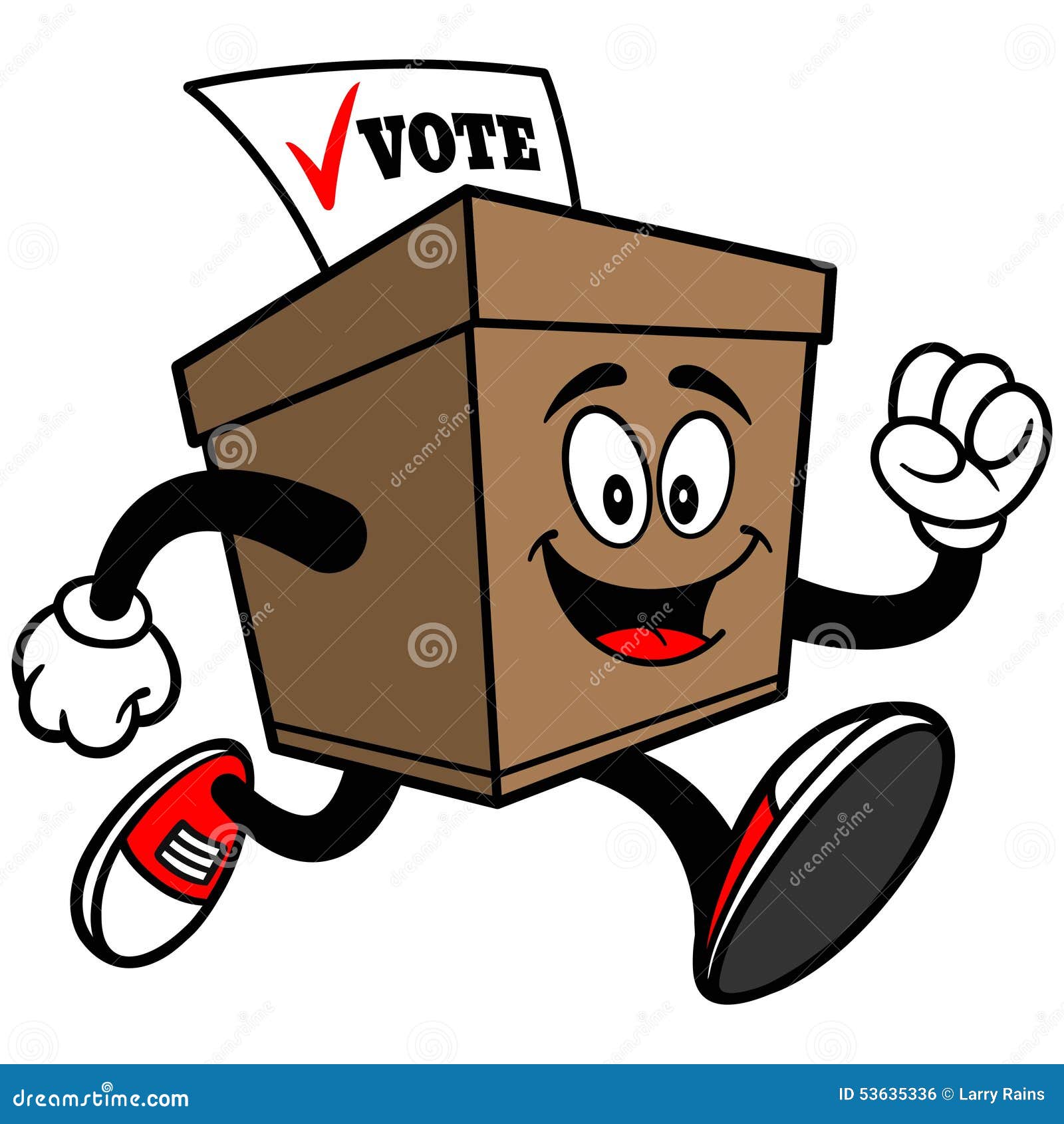 Ballot Box Running stock vector. Illustration of election - 53635336