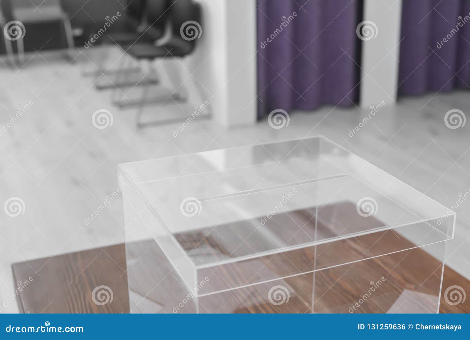 Ballot Box on Table at Station Stock Photo - Image of national, ballot ...