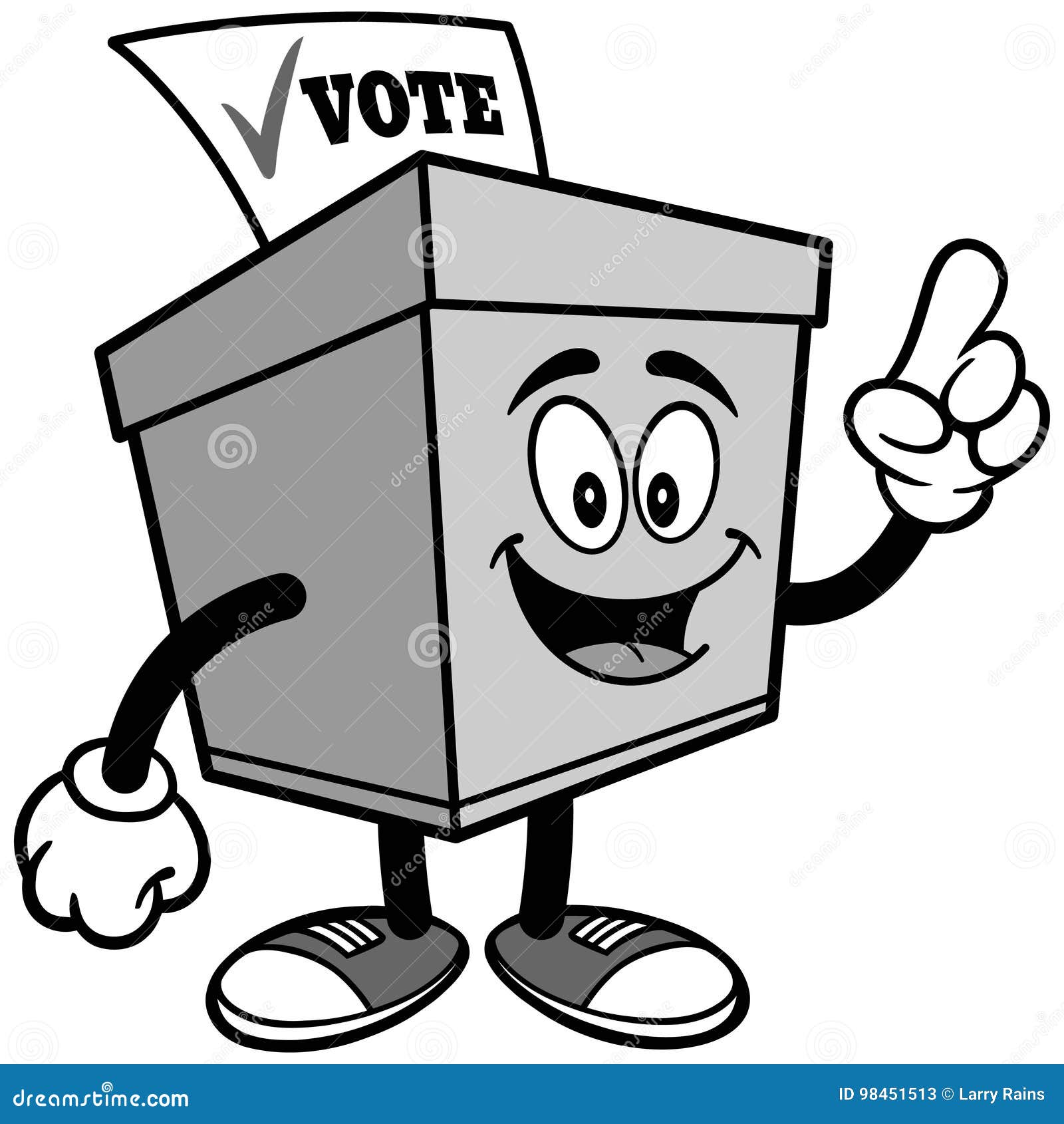 Ballot Box Talking Illustration Stock Vector - Illustration of voting ...