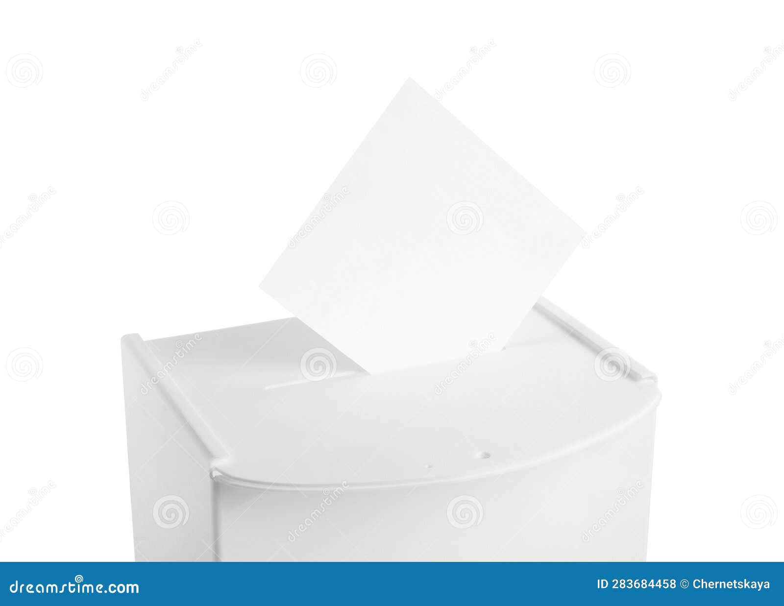 Ballot Box with Vote on White. Election Time Stock Photo - Image of ...
