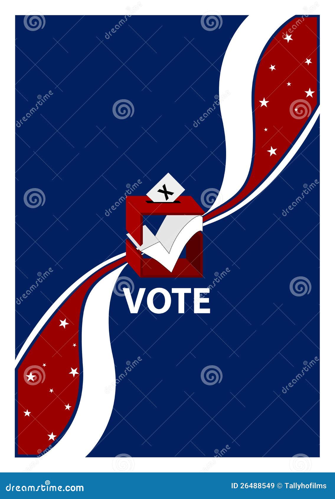 Ballot Box Vote Placard stock vector. Illustration of label - 26488549