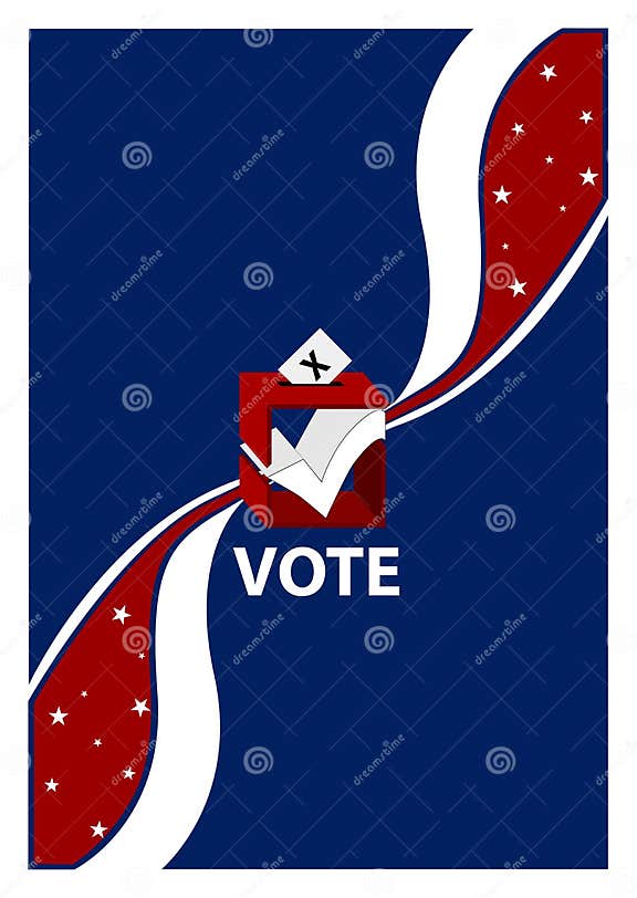 Ballot Box Vote Placard stock vector. Illustration of label - 26488549