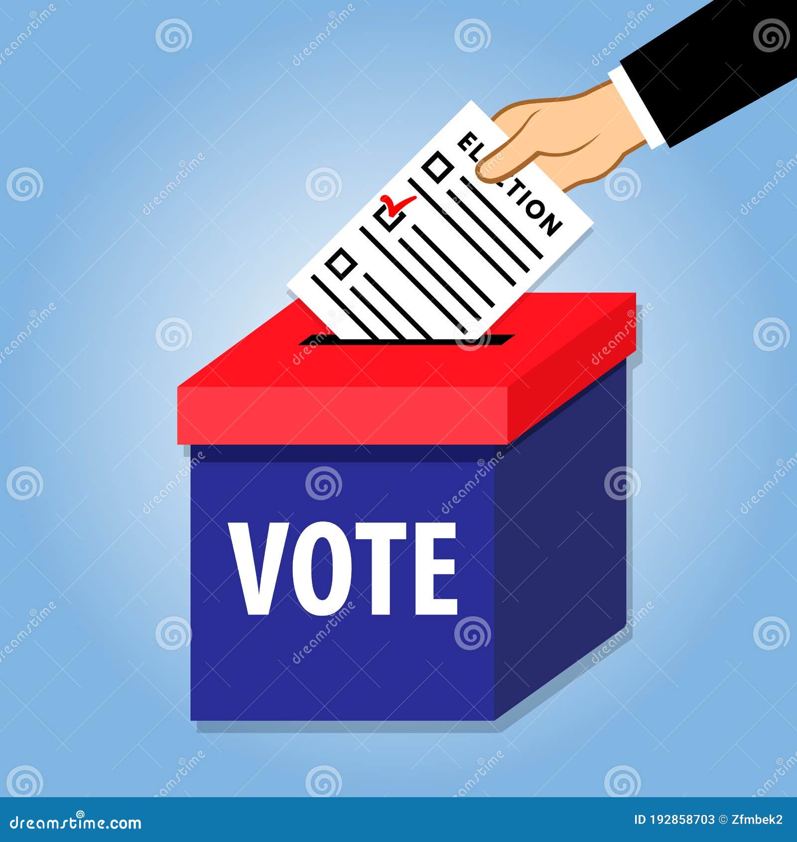 Ballot Box or Voting Box Icon or Sign. Vector Illustration Stock Vector ...