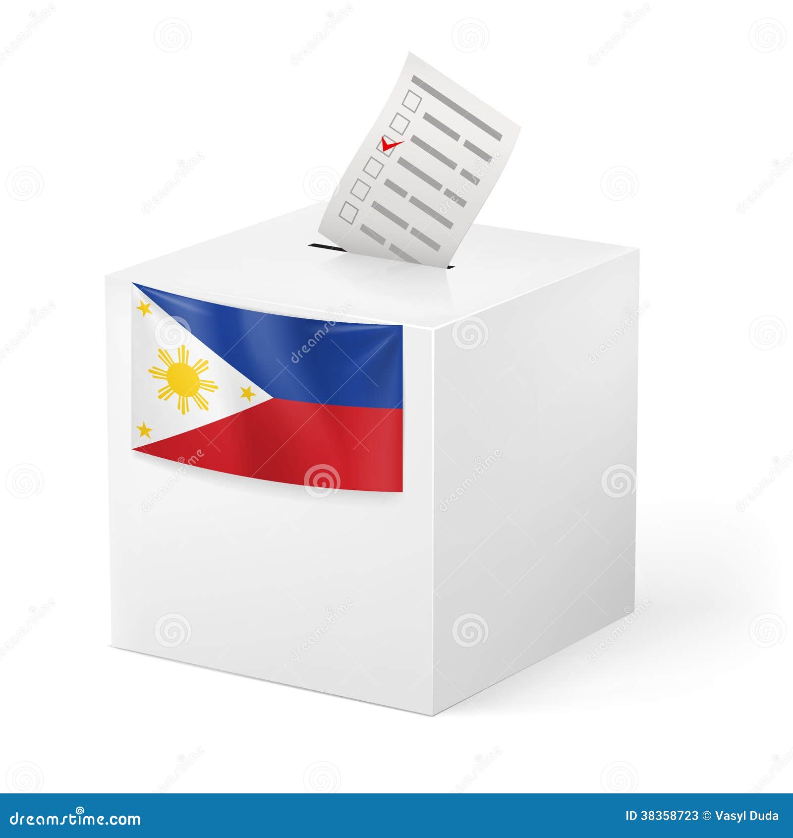 Ballot Box With Voting Paper. Philippines Stock Photos - Image: 38358723