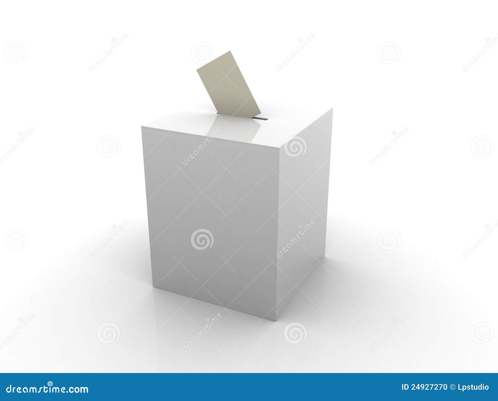 Ballot box on white stock illustration. Illustration of adults - 24927270