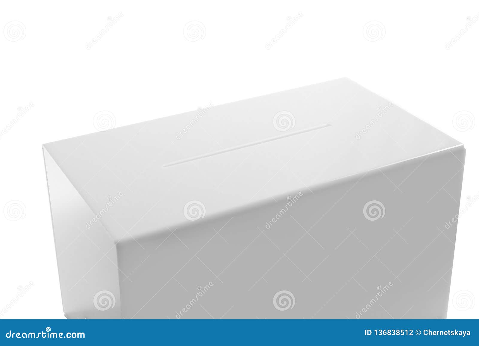 Ballot Box on White Background Stock Photo - Image of document ...
