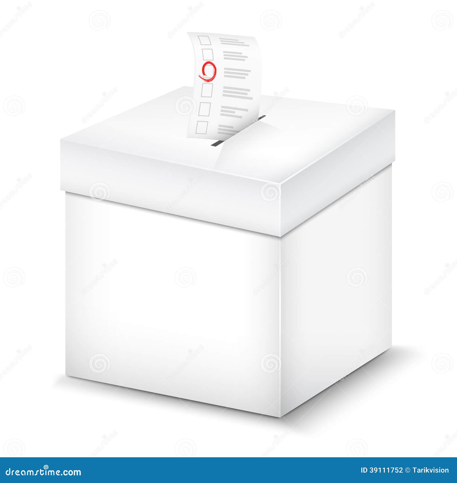 Ballot Box on White. stock vector. Illustration of government - 39111752
