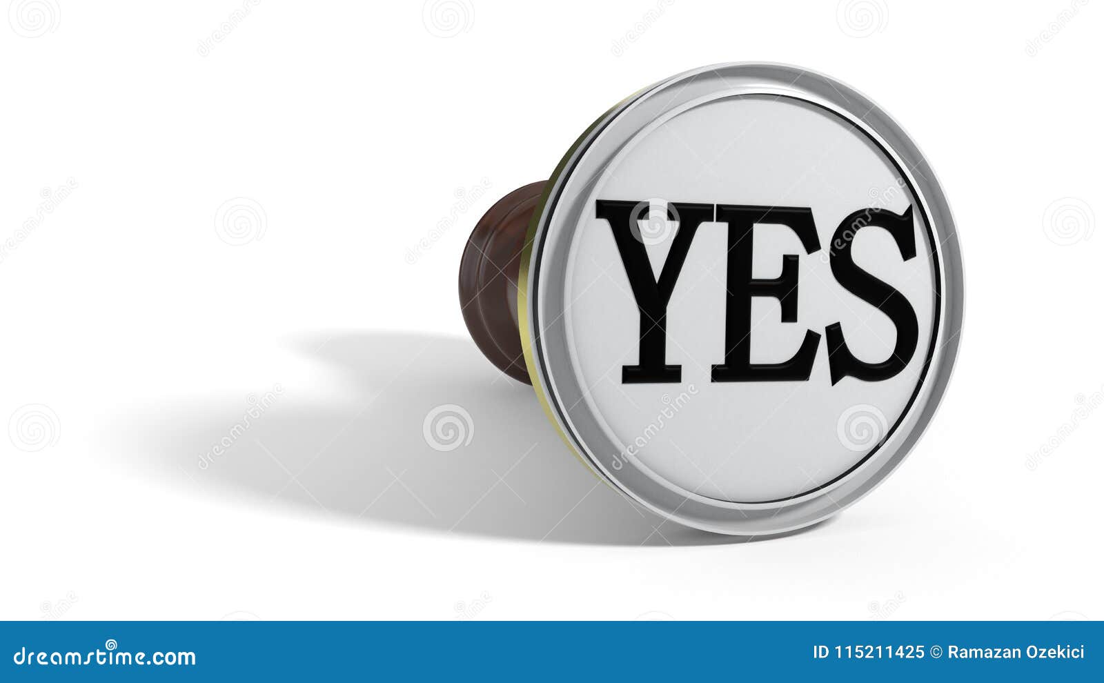 Ballot Box Yes Concept, 3d Rendering Stock Illustration - Illustration ...