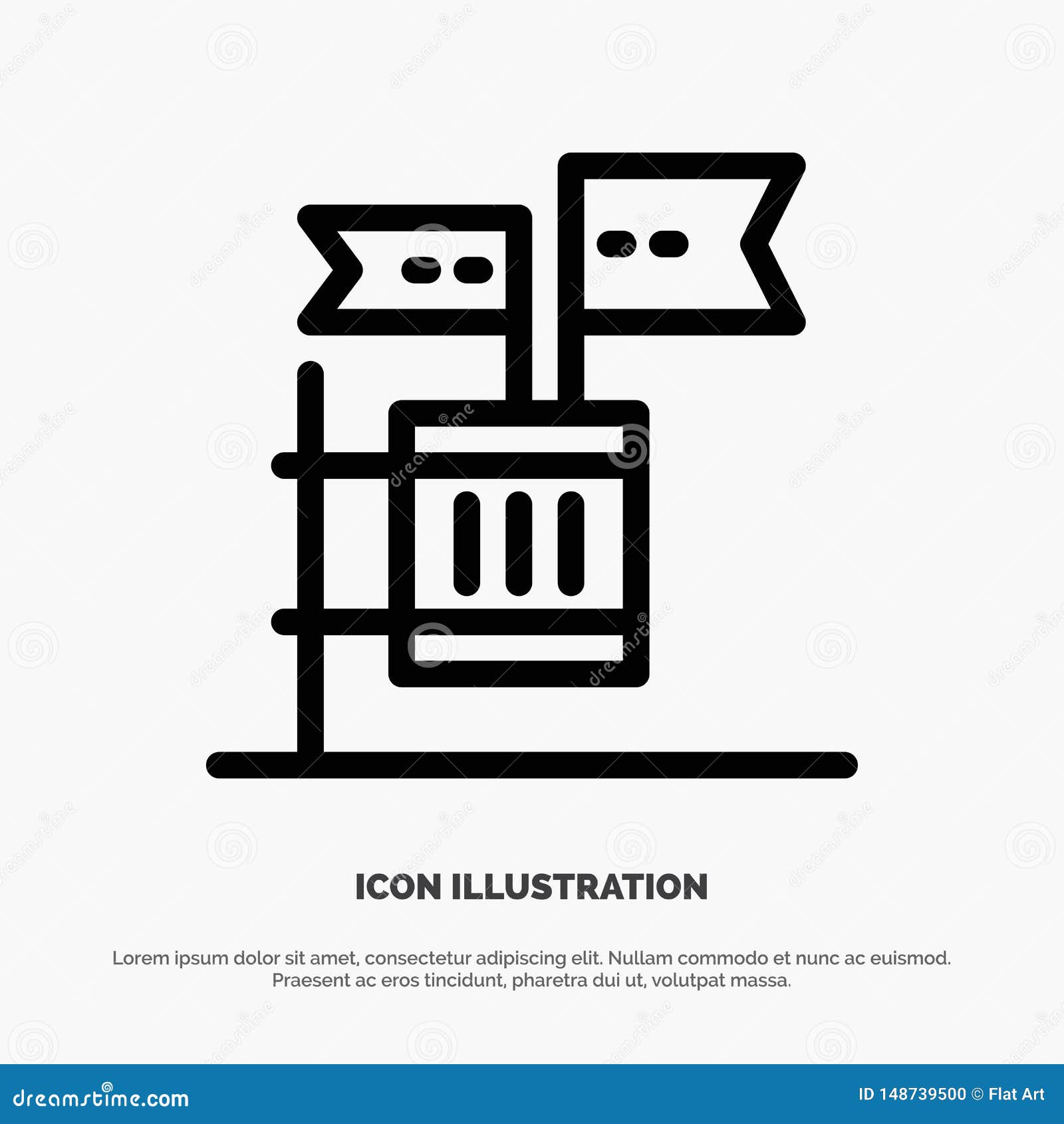 Ballot, Boycott, Election, Garbage, Junk Line Icon Vector Stock Vector ...