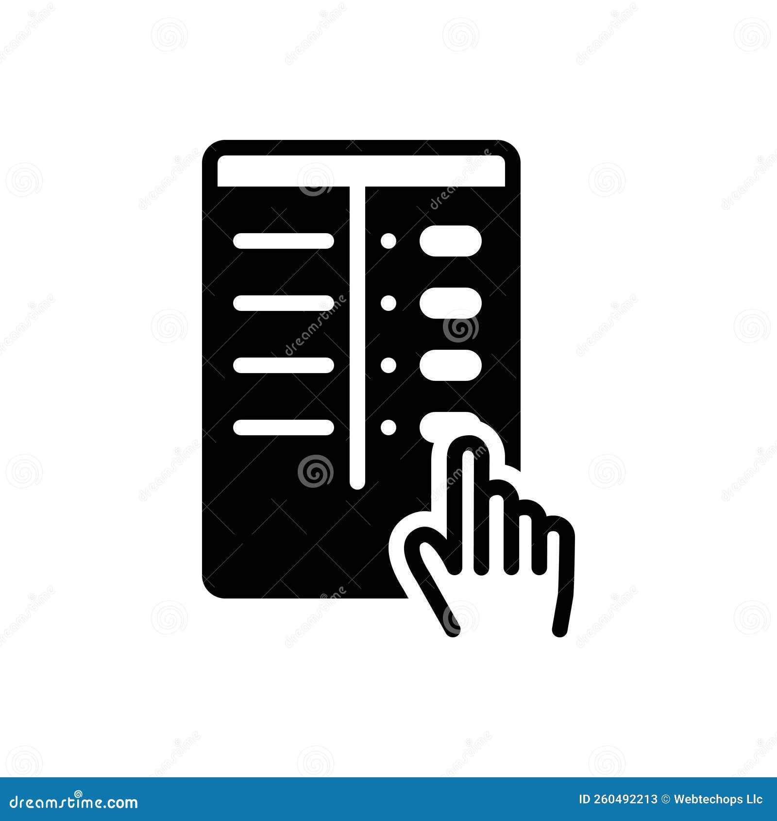 Black Solid Icon for Ballot, Election and Polling Stock Vector ...