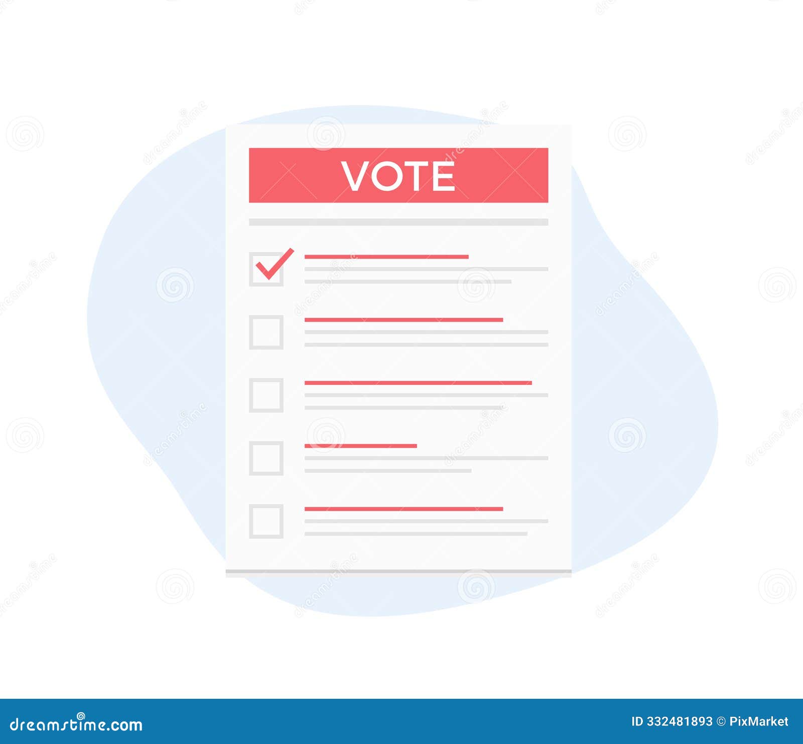 Ballot Paper stock illustration. Illustration of ballot - 332481893
