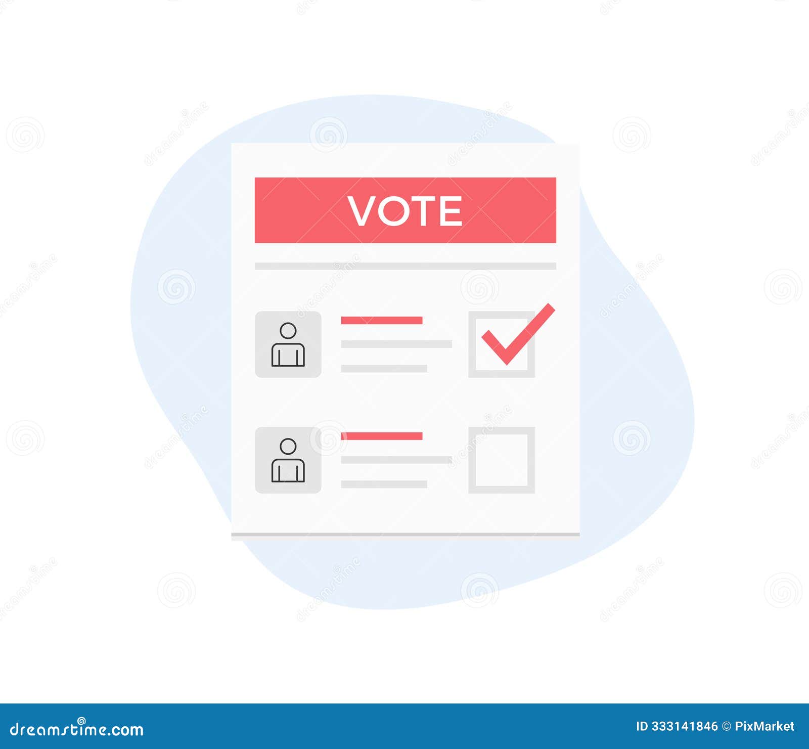 Ballot Paper stock illustration. Illustration of decision - 333141846