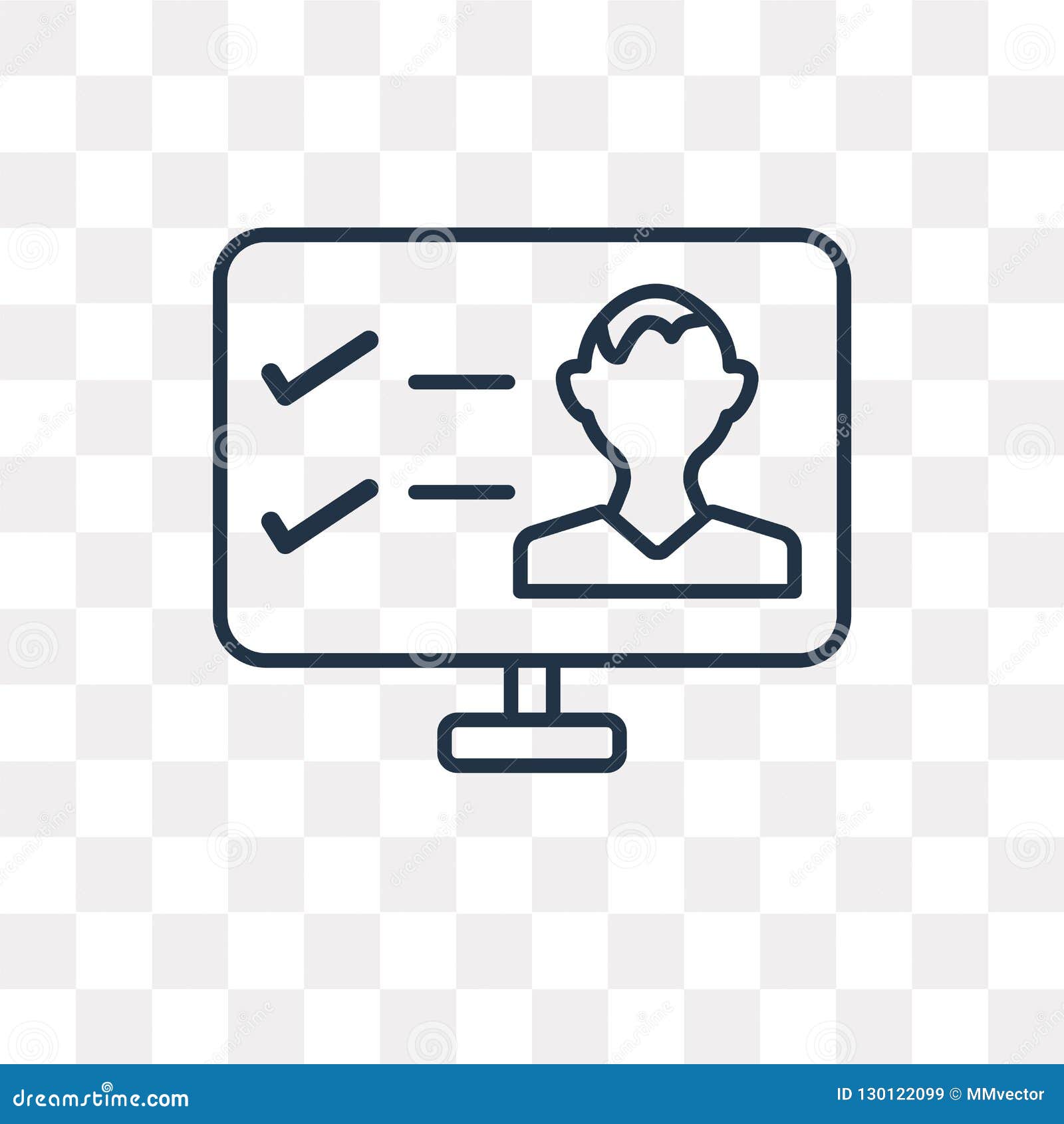 Ballot Vector Icon on Transparent Background, Linear Ba Stock Vector ...