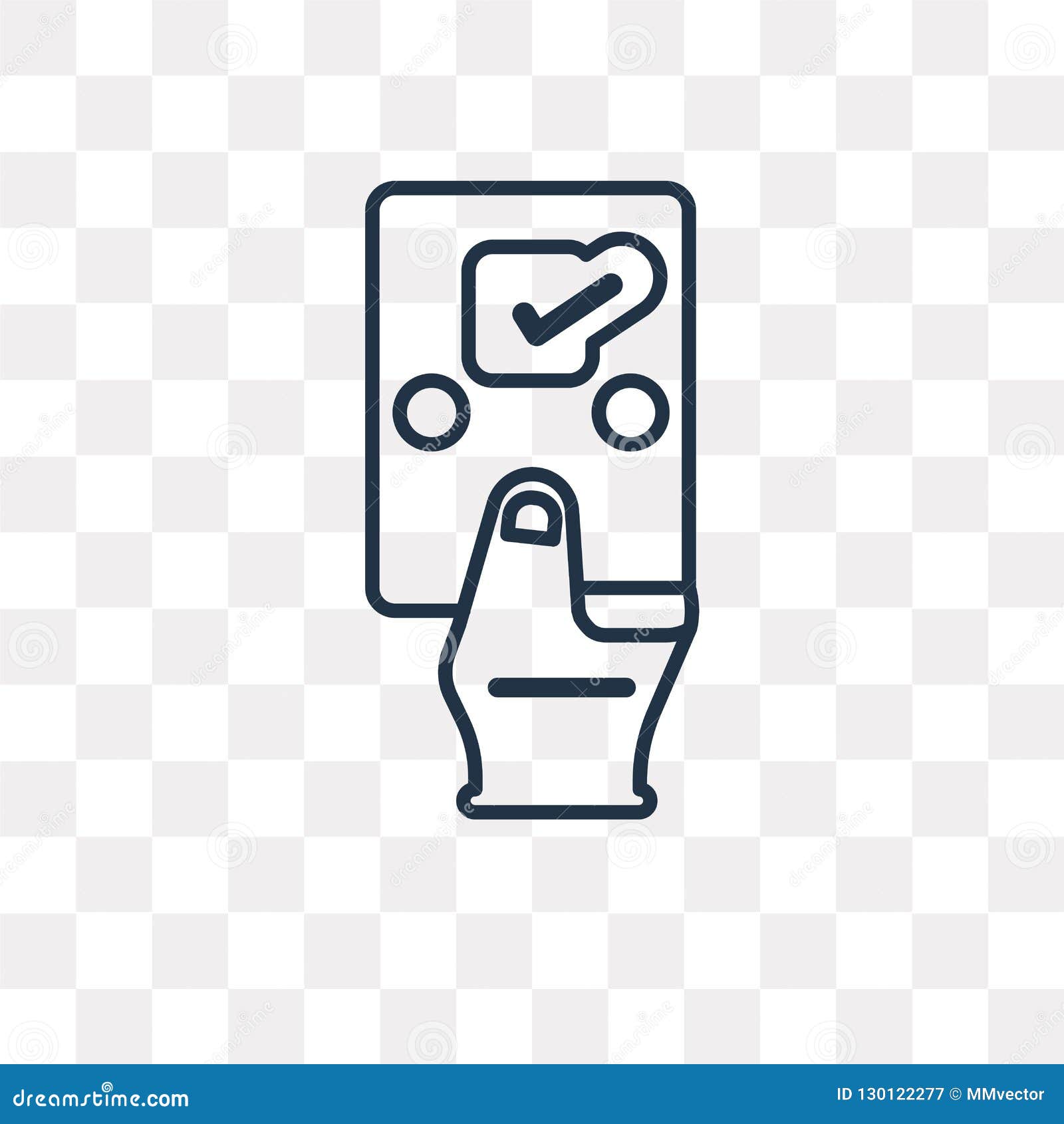 Ballot Vector Icon On Transparent Background, Linear Ba | CartoonDealer ...