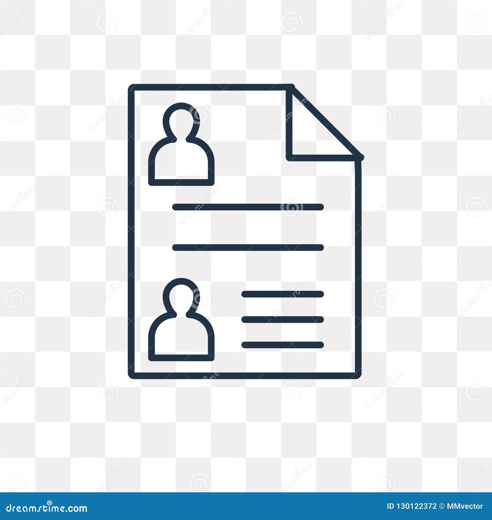 Ballot Vector Icon on Transparent Background, Linear Ba Stock Vector ...