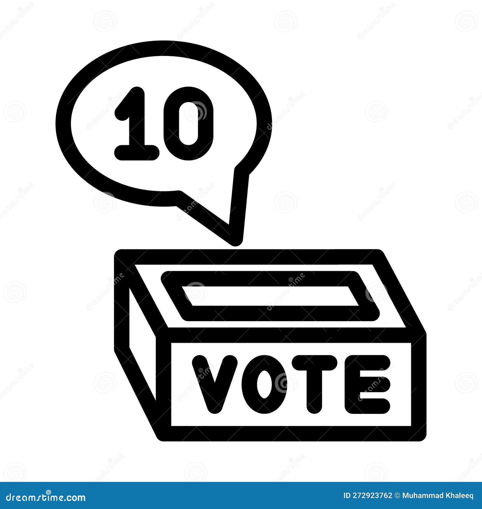 Ballot Vector Icon On Transparent Background, Linear Ba | CartoonDealer ...