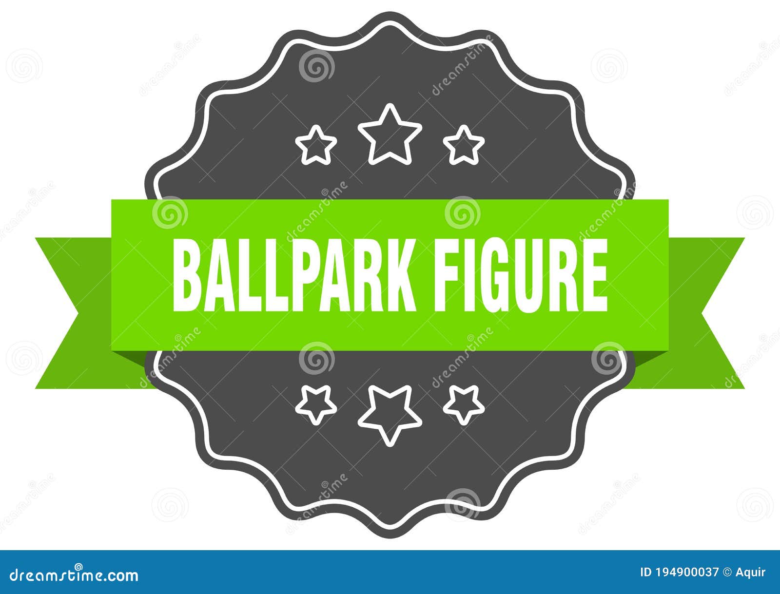 Ballpark figure label stock vector. Illustration of black - 194900037
