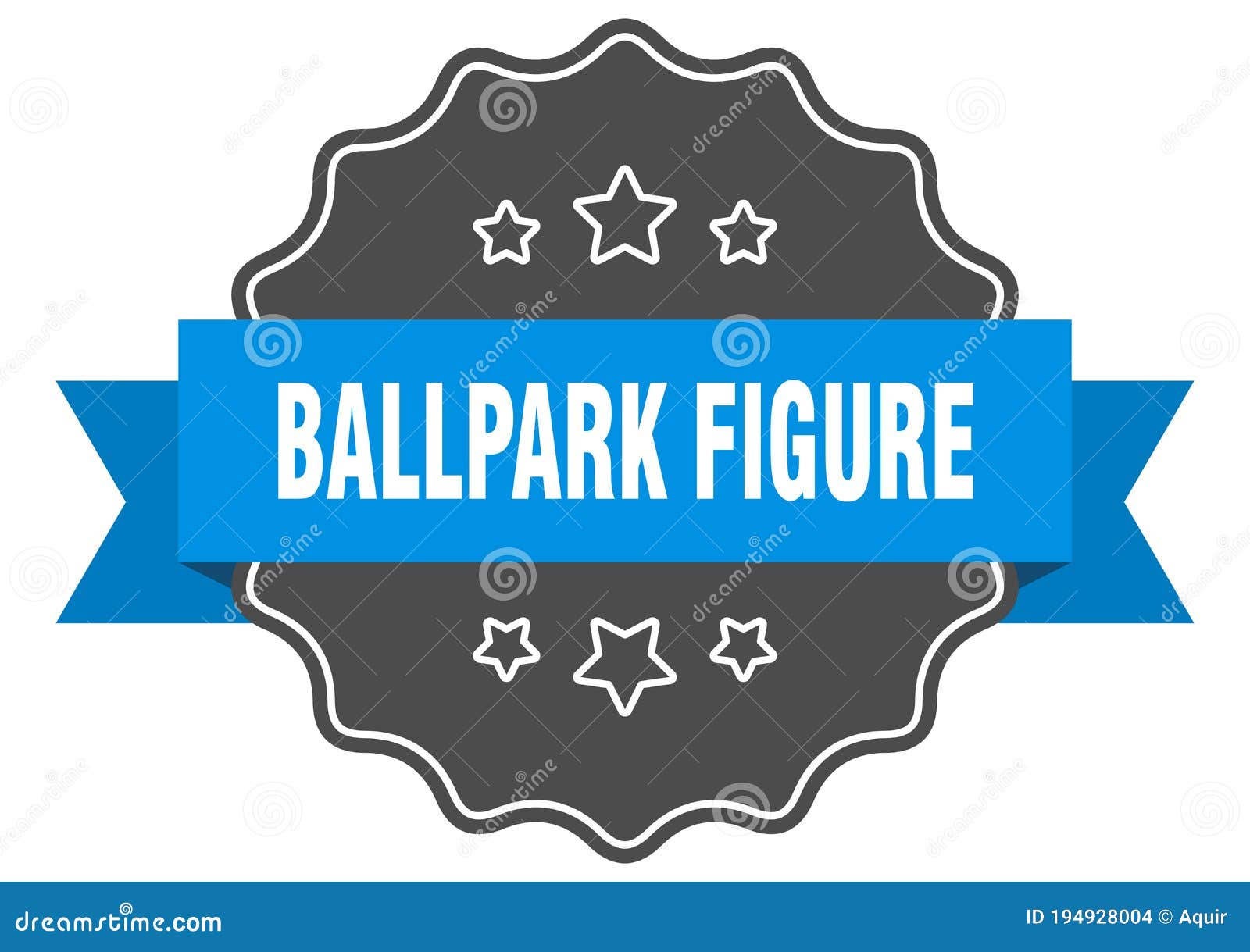 Ballpark Figure Banner Template. Ballpark Figure Label Sign Cartoon ...