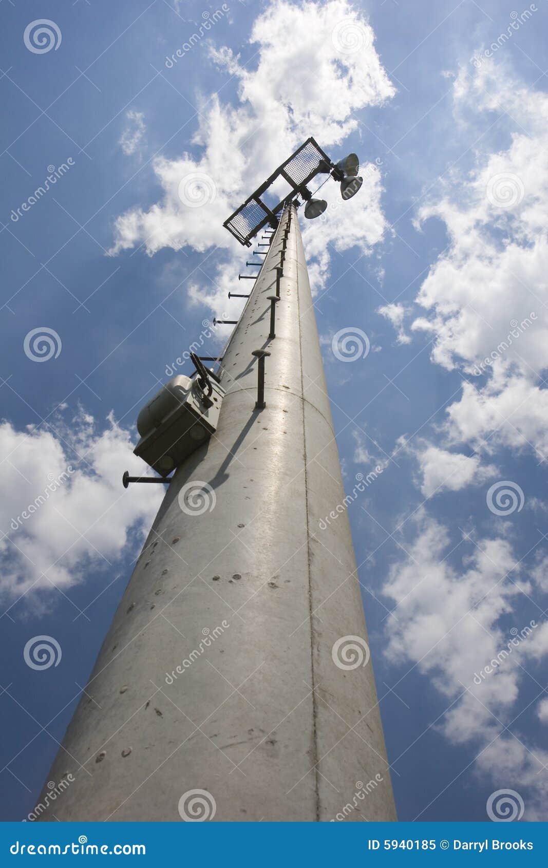 Ballpark Light Pole stock image. Image of lamp, electric - 5940185