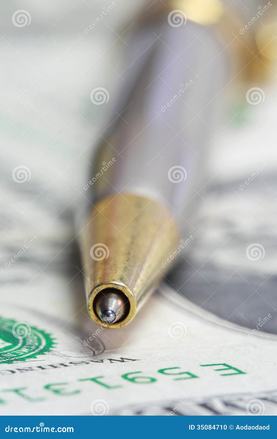 Ballpoint metal pen stock photo. Image of ball, economic - 35084710