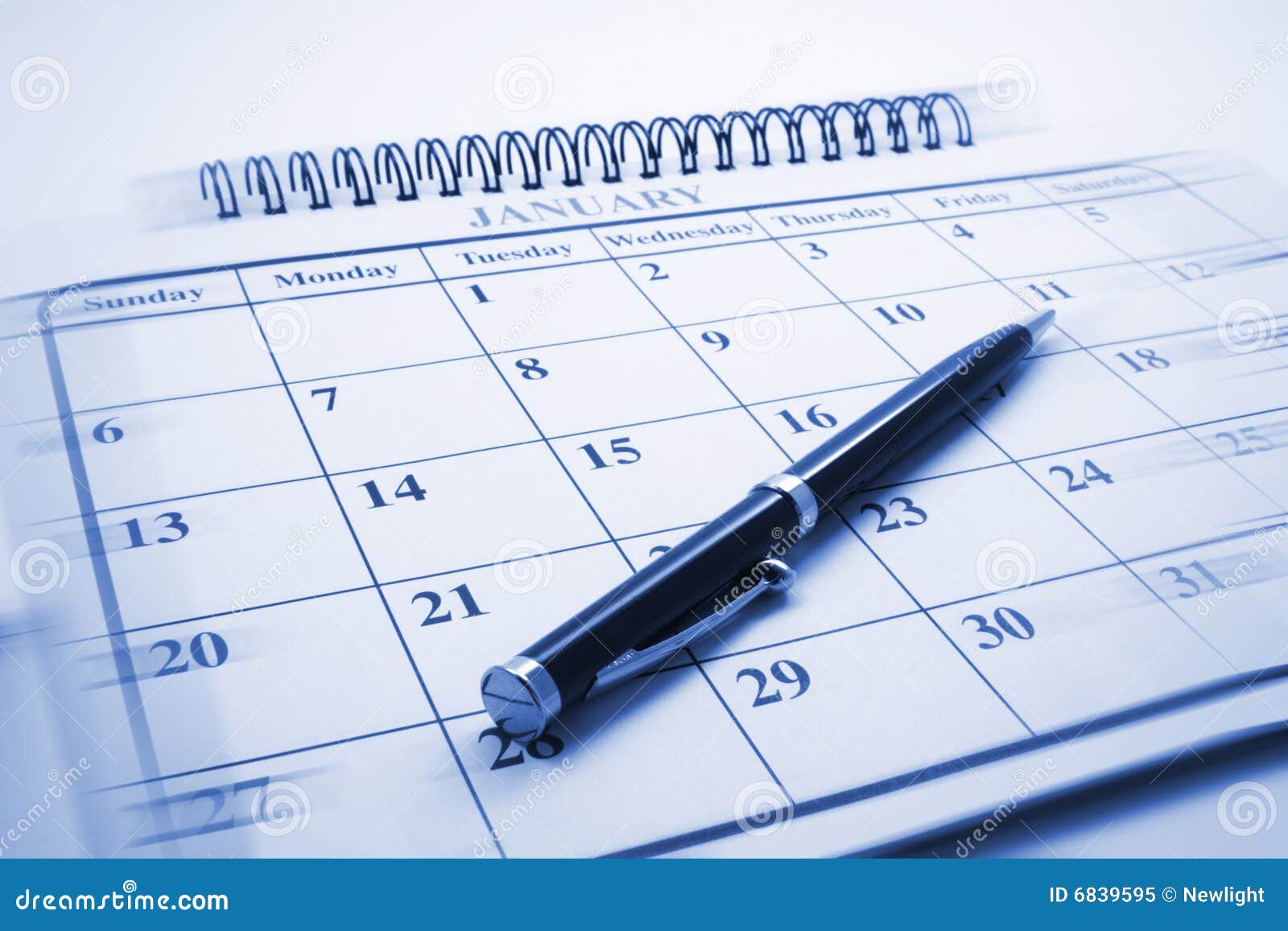 Ballpoint Pen on Calendar stock image. Image of still - 6839595