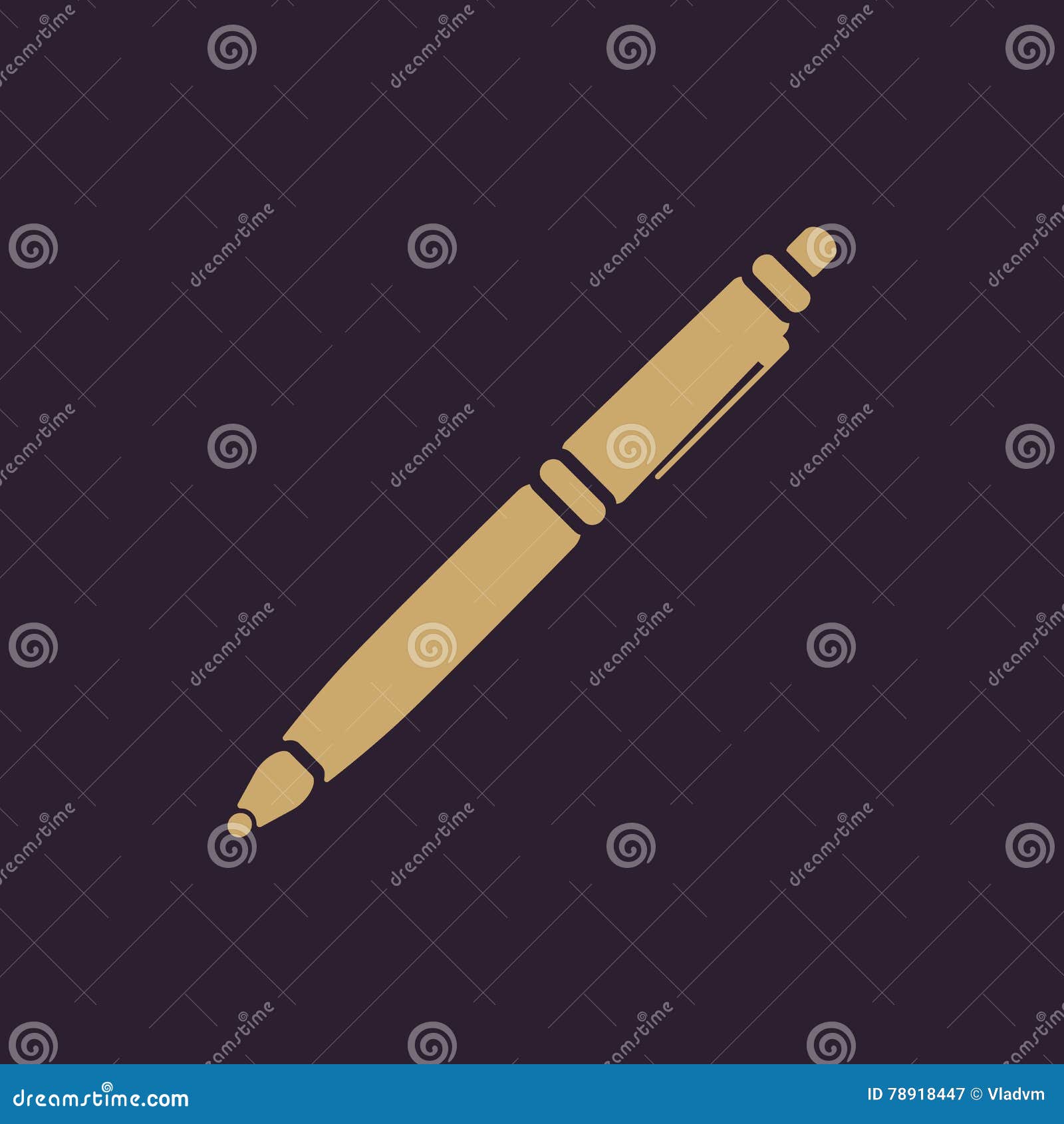 The Ballpoint Pen Icon. Pen Symbol Stock Vector - Illustration of ...