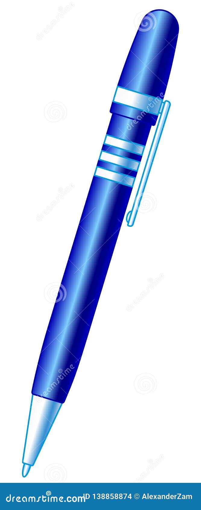Ballpoint pen illustration stock vector. Illustration of graphic ...
