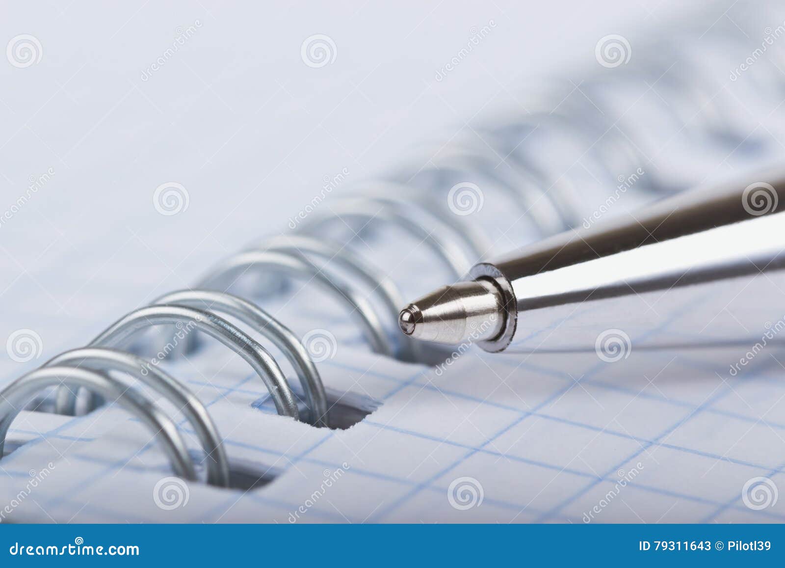 Ballpoint pen and notebook stock image. Image of open - 79311643