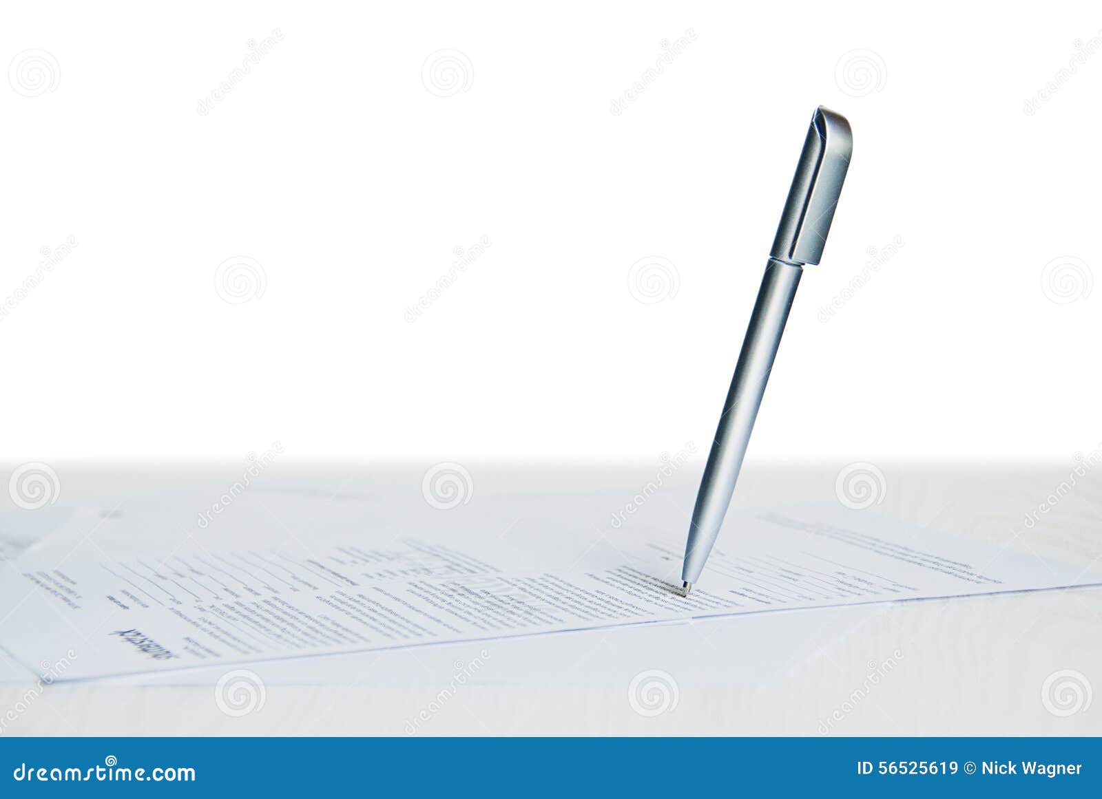 Ballpoint pen on paper stock image. Image of closeup - 56525619