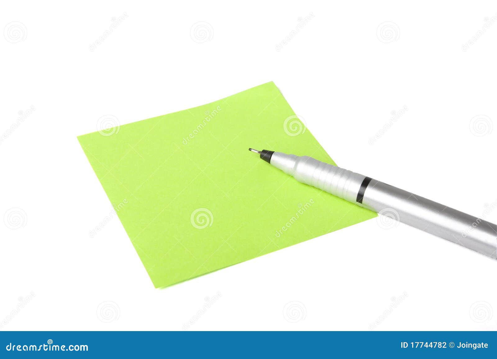 Ballpoint Pen on Post it Note Stock Photo - Image of blank, write: 17744782