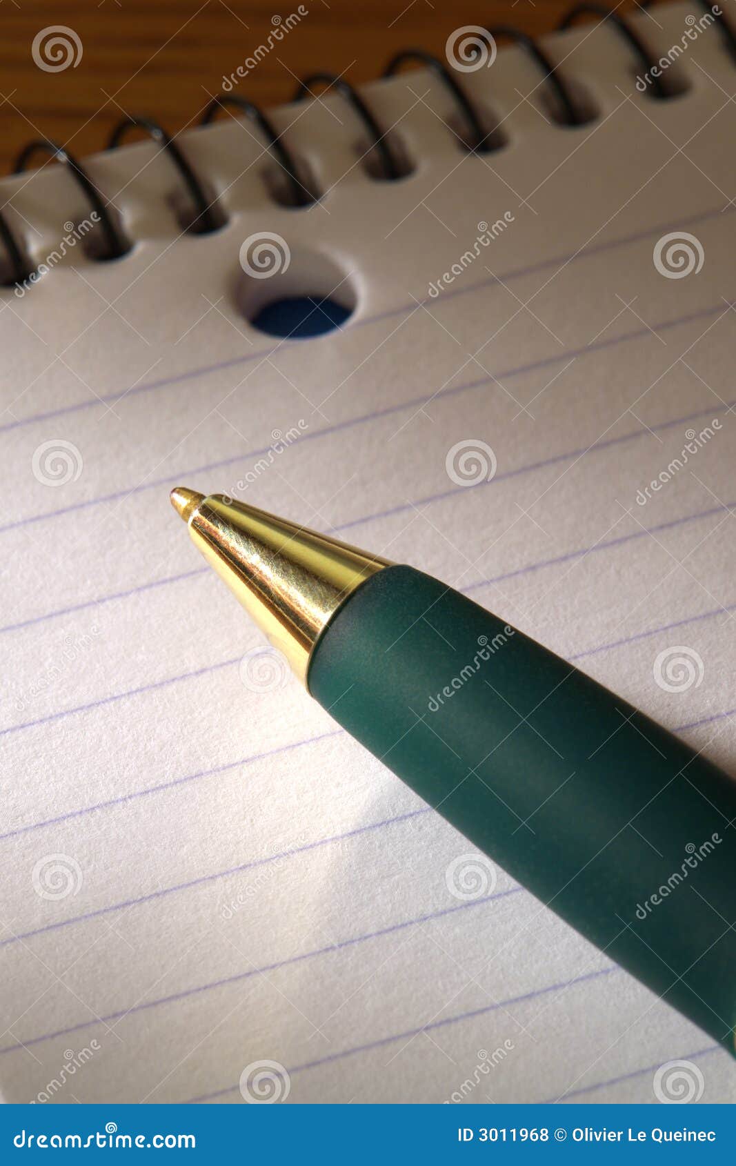 Ballpoint Pen on Spiral Bound Note Pad Stock Photo - Image of office ...