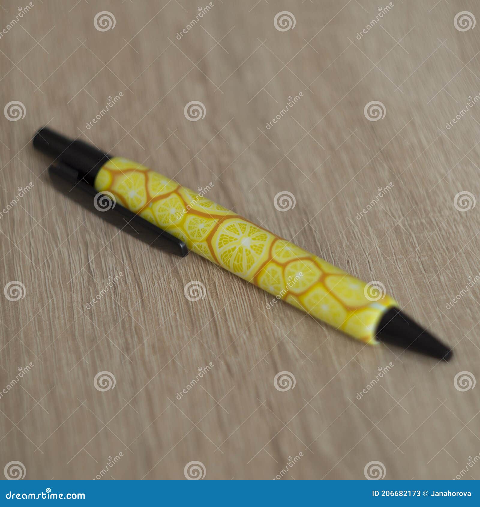 Ballpoint pen on the table stock image. Image of room - 206682173