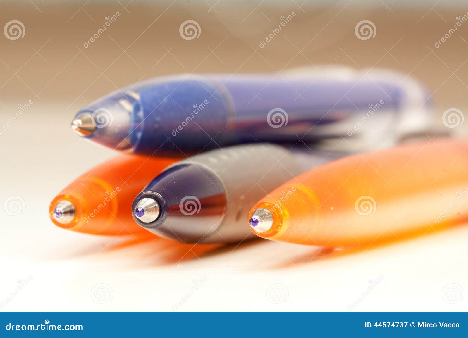 Ballpoint pens stock image. Image of table, pens, closeup - 44574737